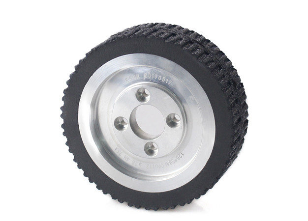AGV polyurethane drive wheel four hole flange aluminum core hub with ...