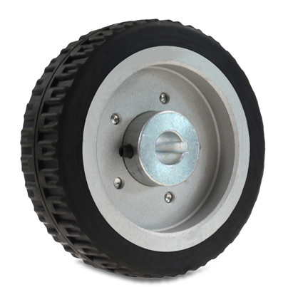 5-inch robot walking wheel keyway rubber belt pattern AGV driving wheel ...